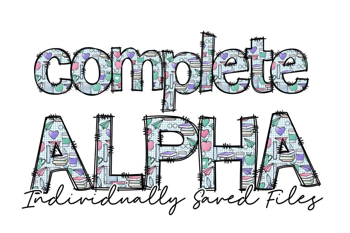 Doodle Letters PNG, Alphabet Letters, Doodle Alpha Png, Sublimation ...