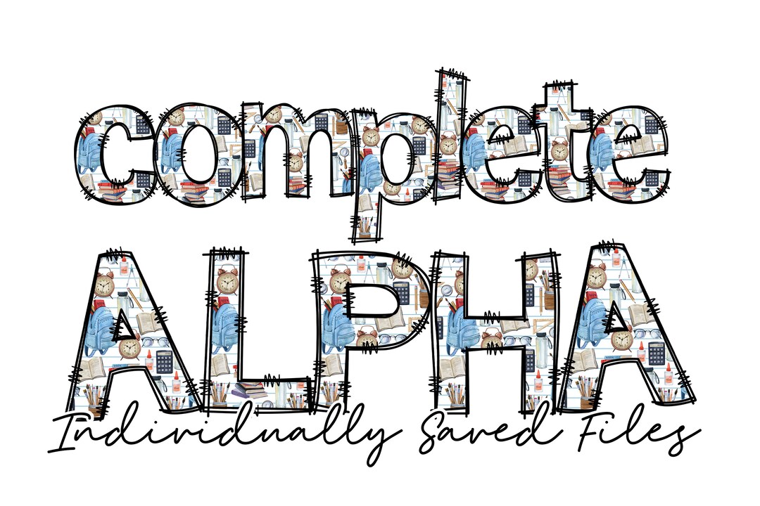 Doodle Letters PNG, Alphabet Letters, Doodle Alpha Png, Sublimation ...