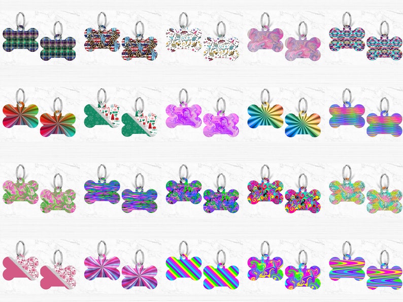 100 Bone Dog Tag Sublimation Design Bundle, Bone Dog Tag Bundle, Pet ...