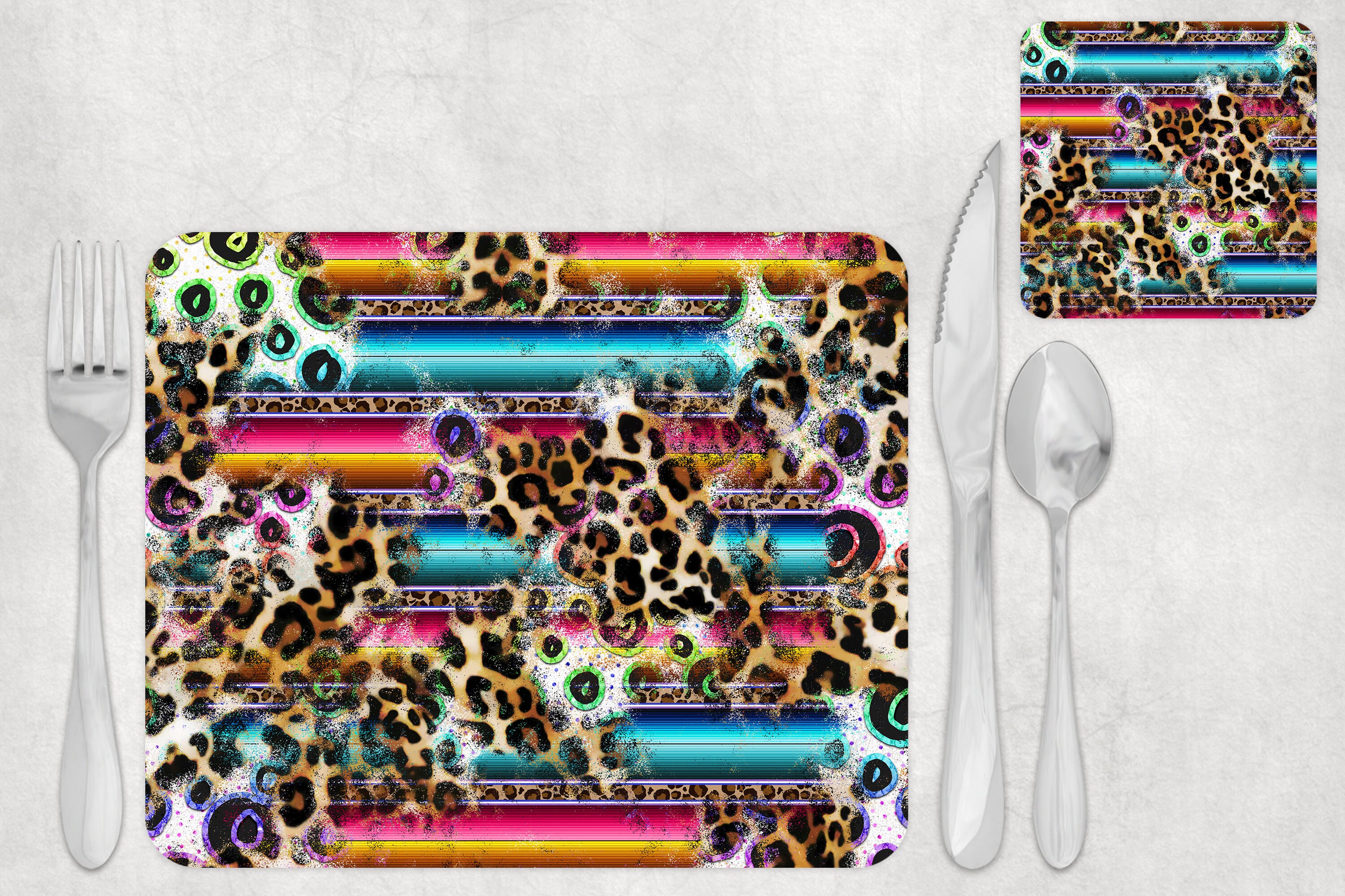 Place Mat Sets Round Rectangle Sublimation Design, 11oz & 15oz Mug ...