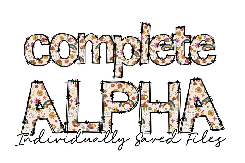 Doodle Letters PNG, Alphabet Letters, Doodle Alpha Png, Sublimation ...