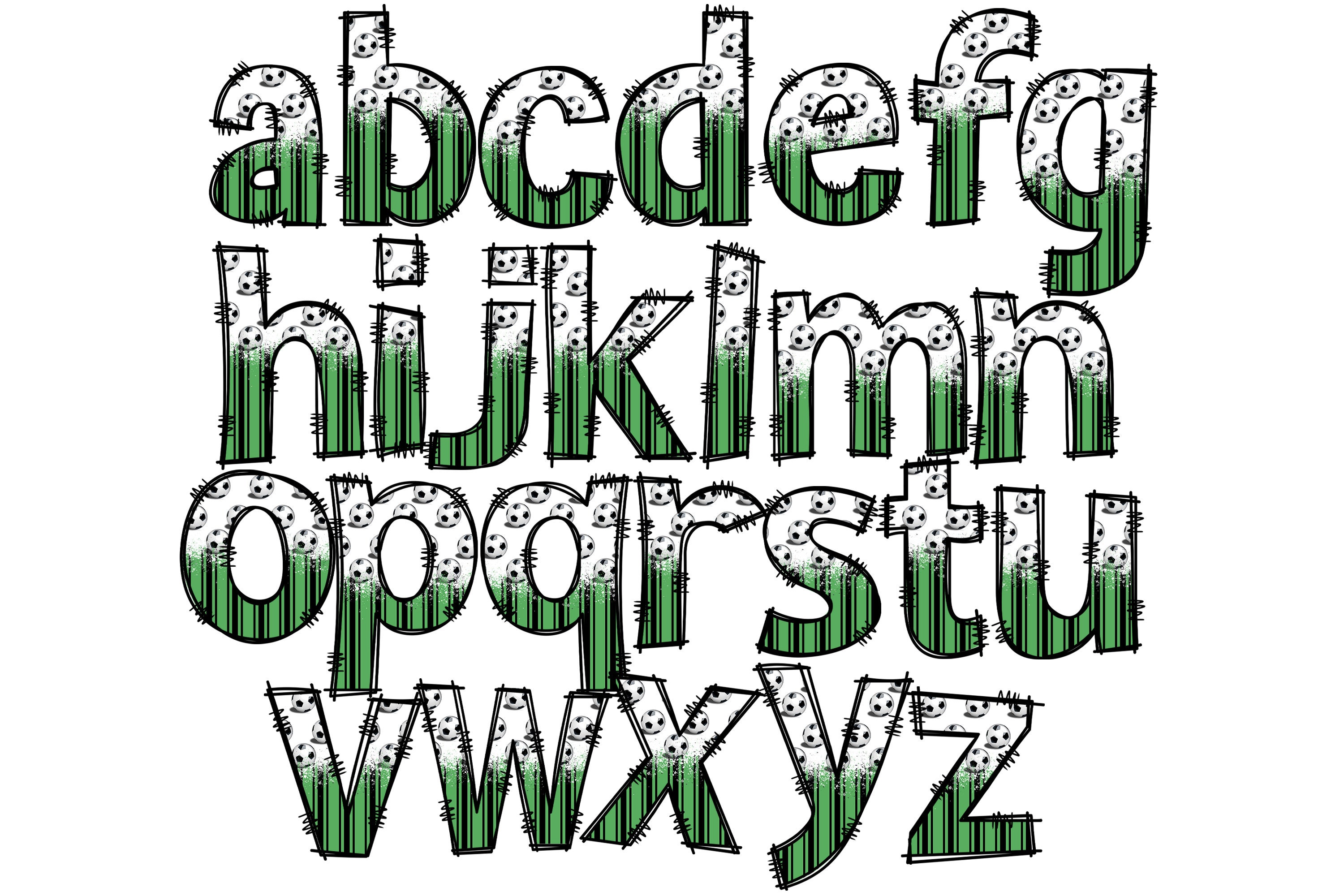 Doodle Letters PNG, Alphabet Letters, Doodle Alpha Png, Sublimation ...
