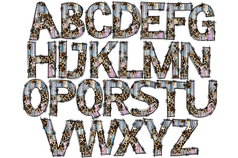 Doodle Letters PNG, Alphabet Letters, Doodle Alpha Png, Sublimation ...