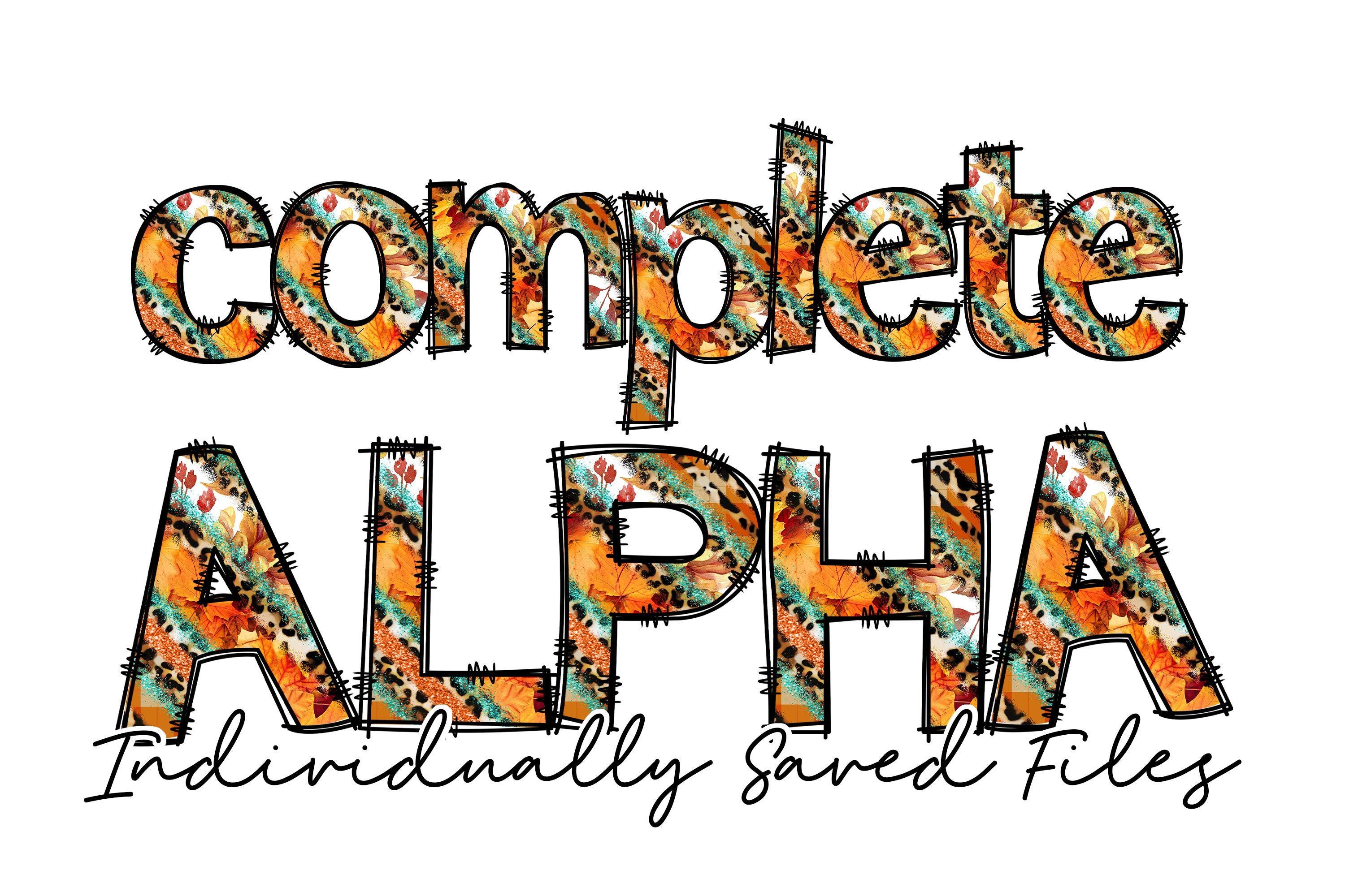 Doodle Letters PNG, Alphabet Letters, Doodle Alpha Png, Sublimation ...