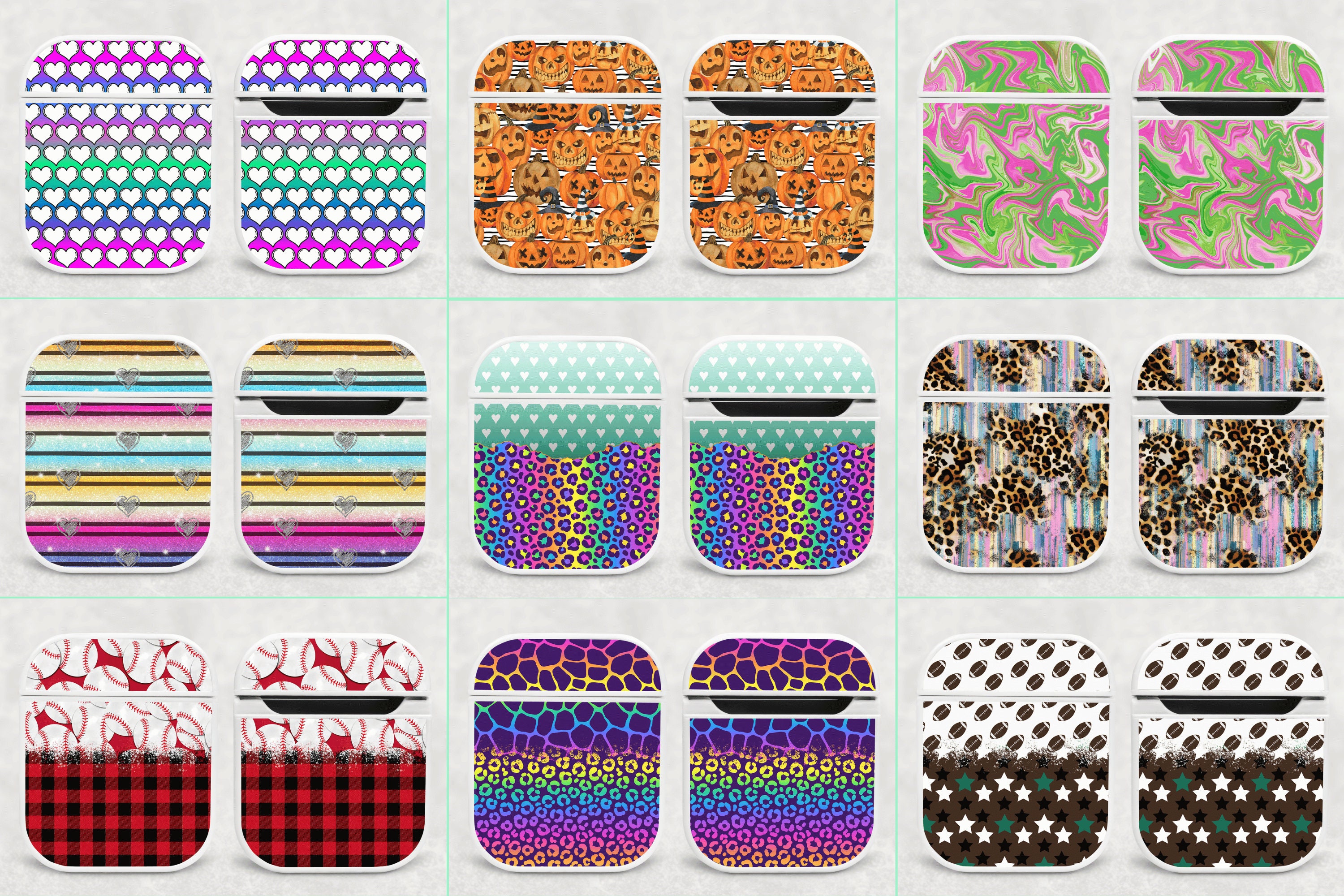 100 EARBUD Case Sublimation Design Bundle, Earbud Case Template ...