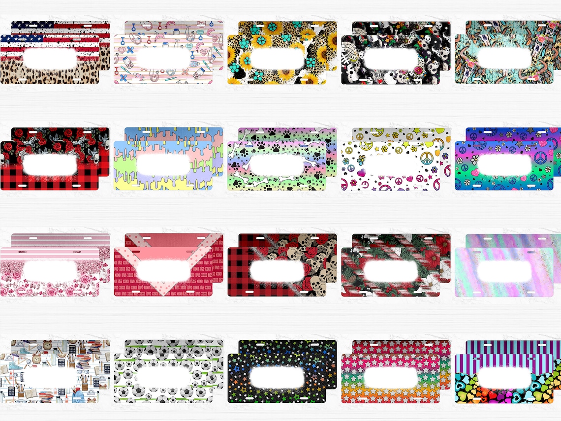 100 Bleach License Plate Sublimation Design Bundle, License Plate ...