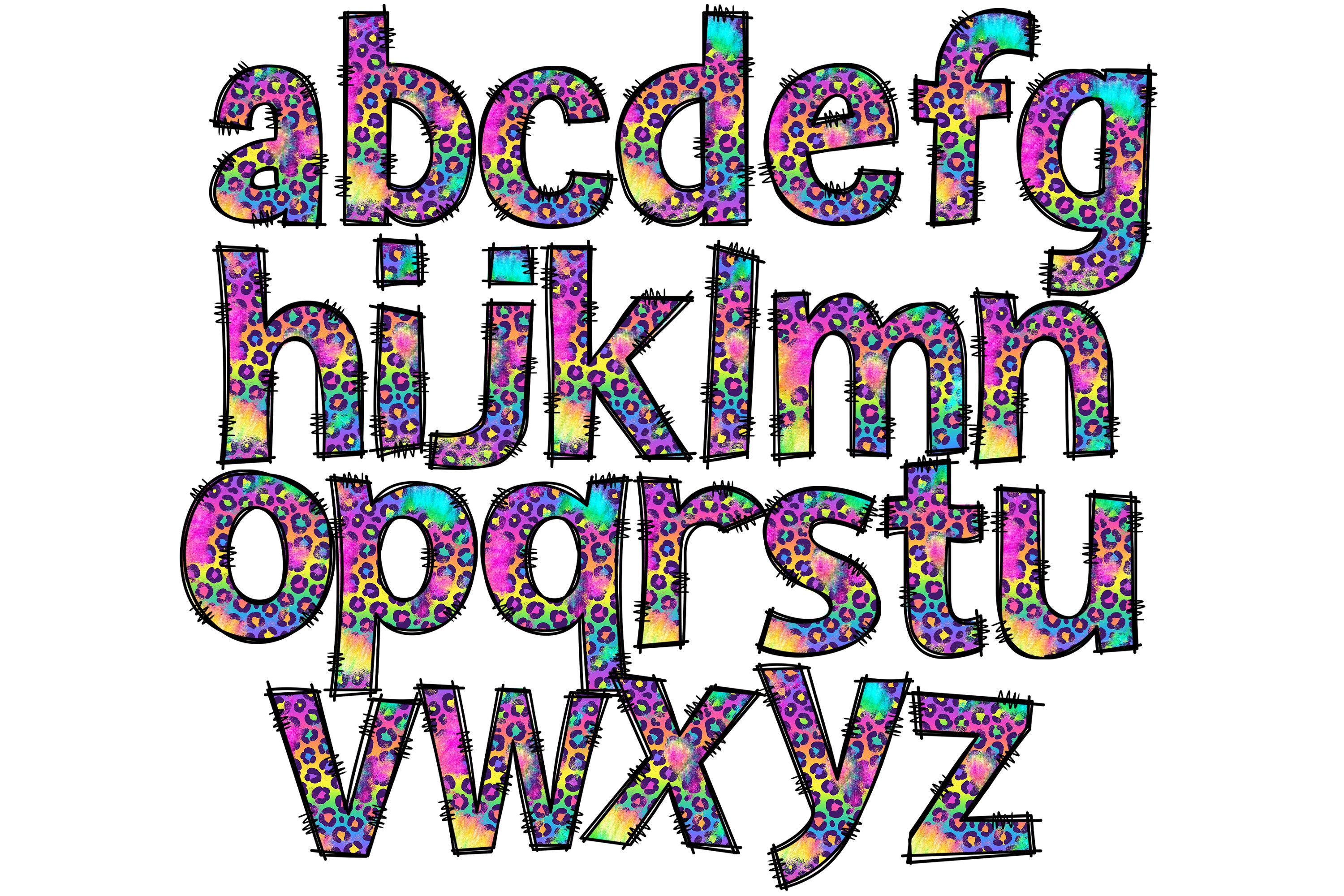 Doodle Letters PNG Alphabet Letters Doodle Alpha Png - Etsy