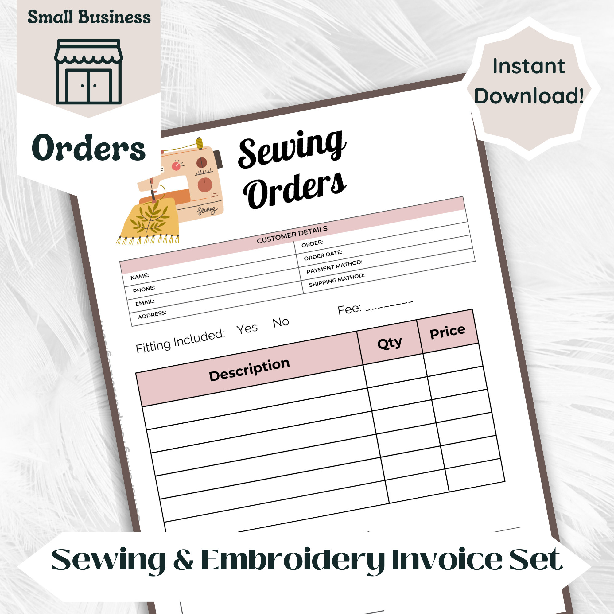 Seamstress Business Invoice - Sewing Invoice Template Download ...