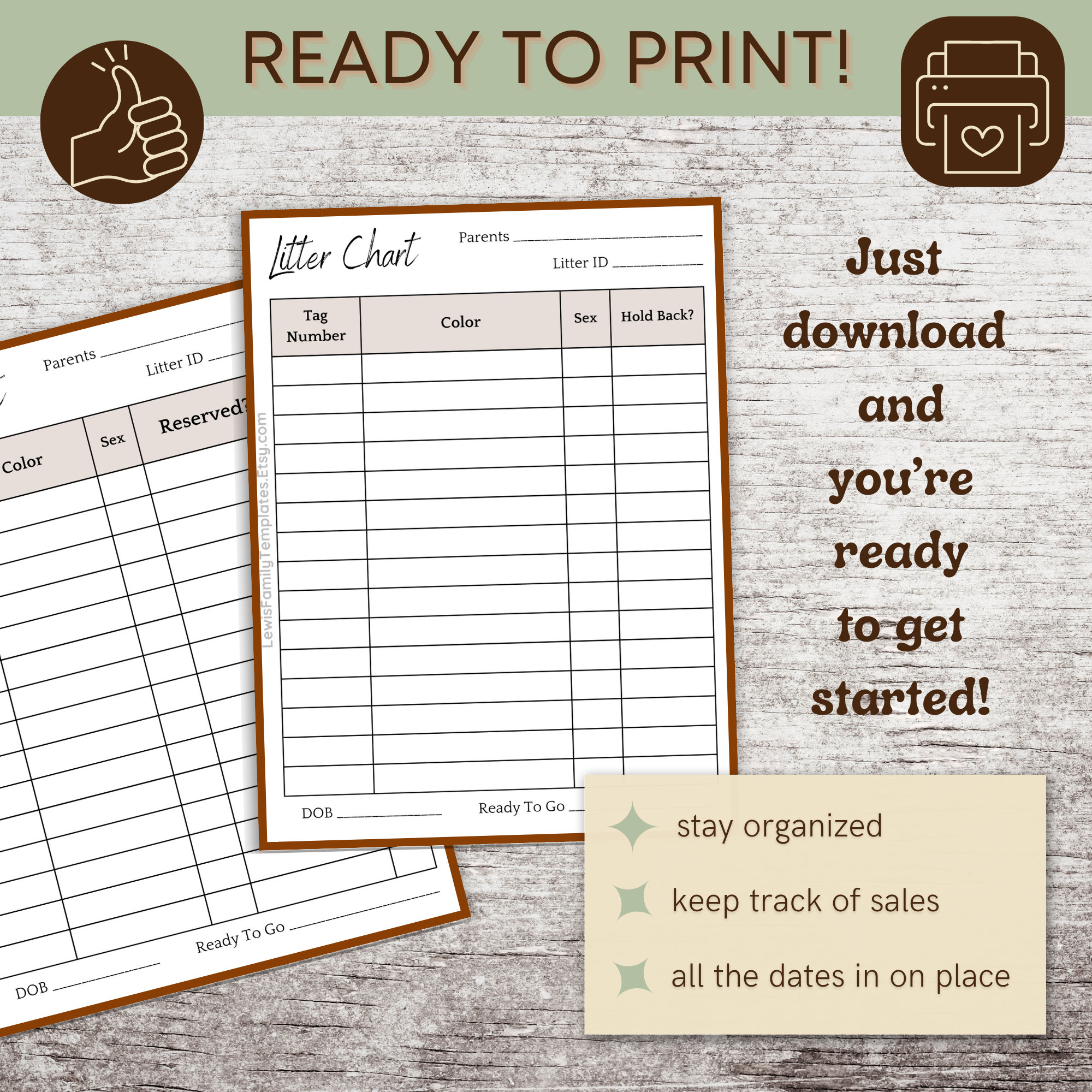 Rabbit Breeding Log Homestead Record Rabbitry Kindle Log Breeding ...