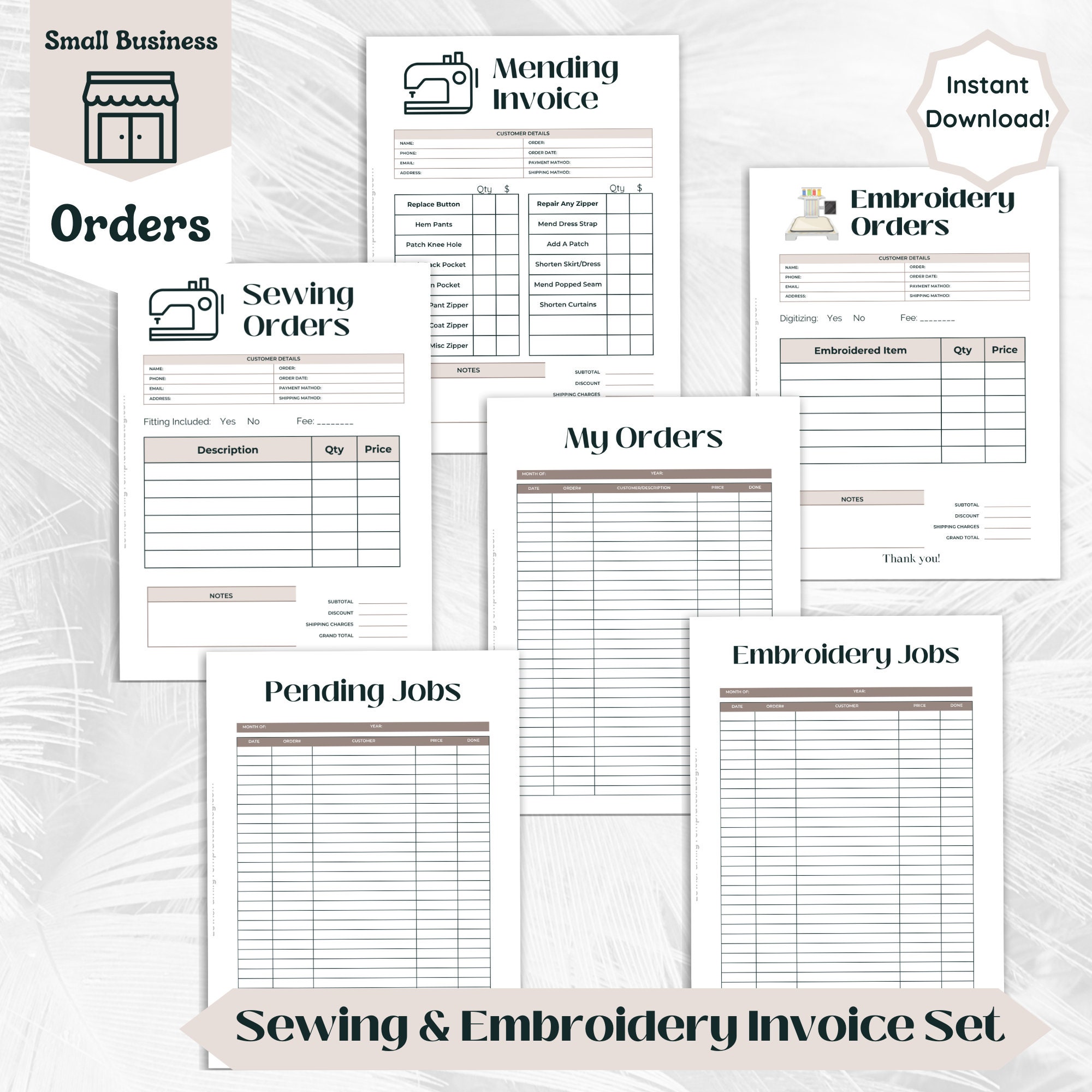 Seamstress Business Invoice - Sewing Invoice Template Download ...