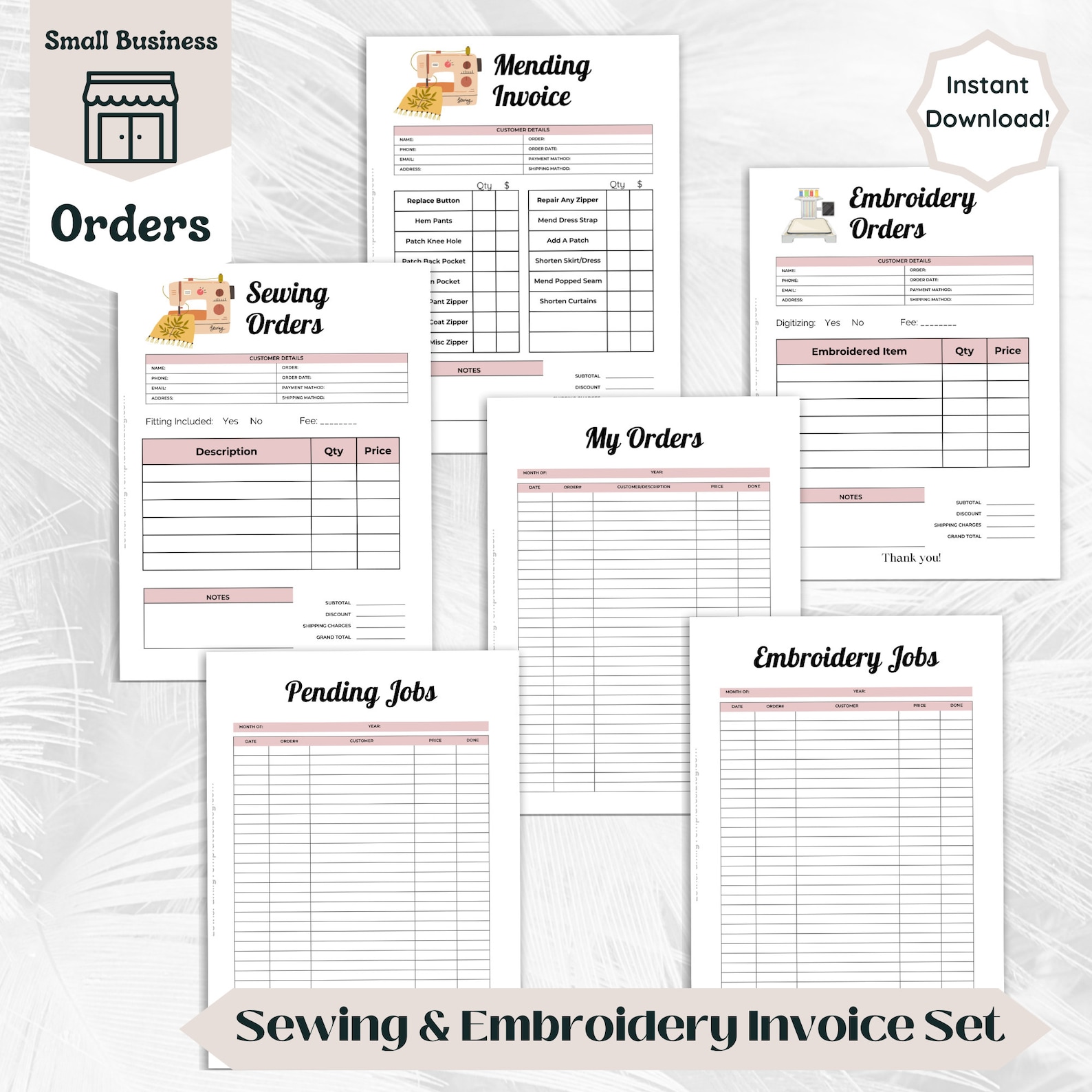 Seamstress Business Invoice - Sewing Invoice Template Download ...
