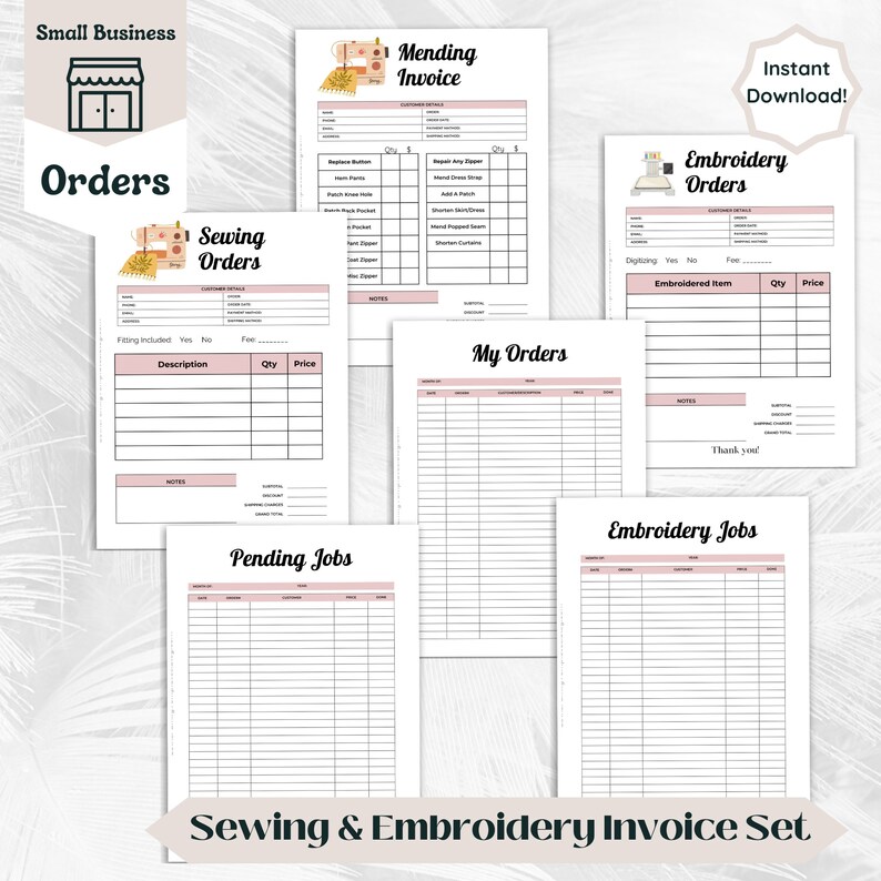 Seamstress Business Invoice - Sewing Invoice Template Download ...