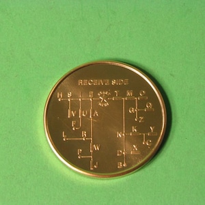 Solid Brass Morse Code Decoder Chart Medal Coin With Instruction Novelty USA Made Great Gift ...