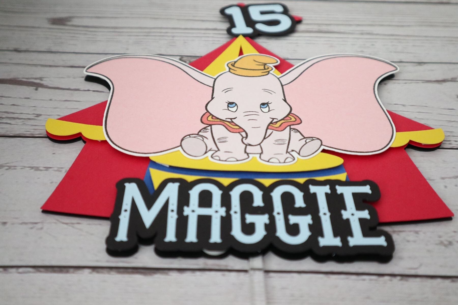 Dumbo Milestone Photo Banner Dumbo Cake Topper Door Sign - Etsy