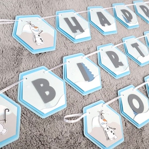 Olaf Birthday Banner - Etsy