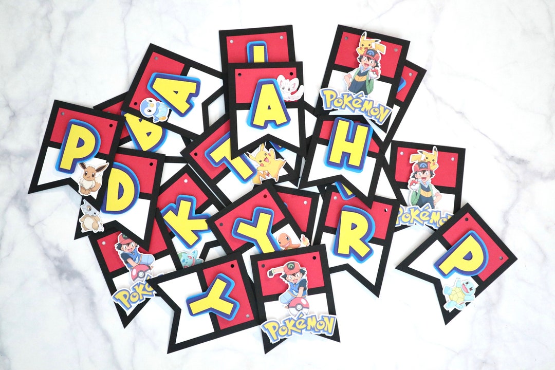 Pokemon Inspired Birthday Banner - Etsy