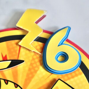 Pikachu Inspired Cake Topper - Etsy