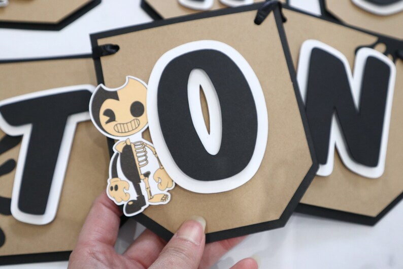 Bendy the Ink Machine Inspired Birthday Banner - Etsy