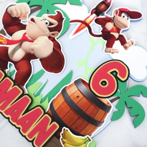 Donkey Kong Inspired Cake Topper | Donkey Kong Party Favors - Etsy