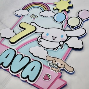 Cinnamoroll Inspired Cake Topper - Etsy