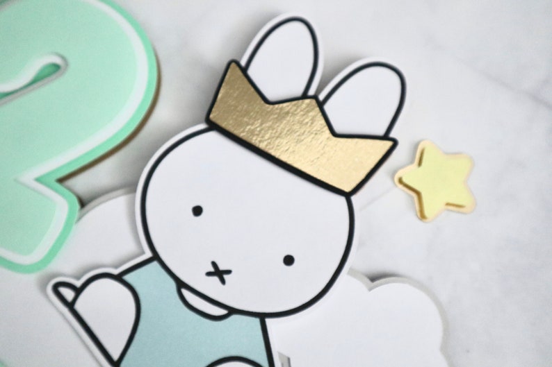 Miffy Inspired Cake Topper | Etsy