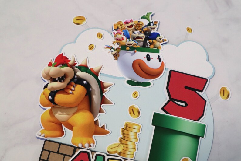 Bowser Inspired Cake Topper Bowser Jr Inspired Cake Topper - Etsy