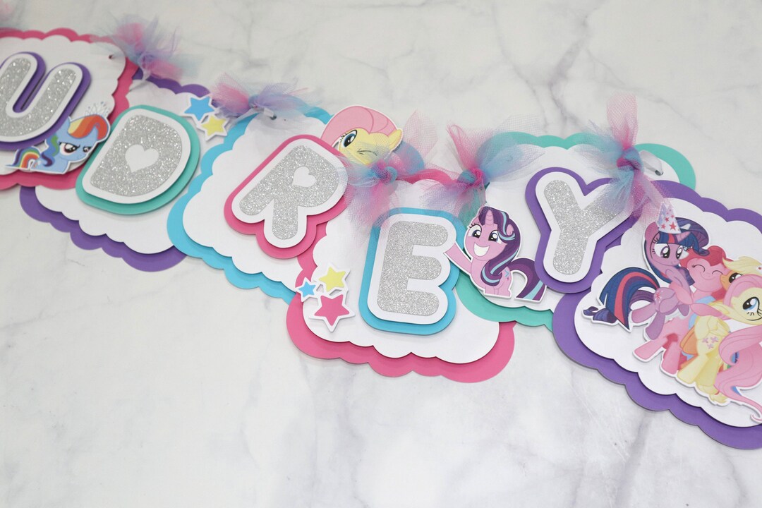 My Little Pony Inspired Birthday Banner Party Decoration - Etsy
