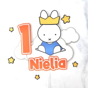 Miffy Inspired Cake Topper - Etsy