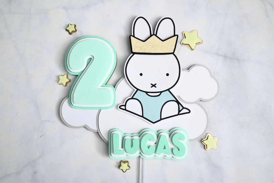 Miffy Inspired Cake Topper - Etsy