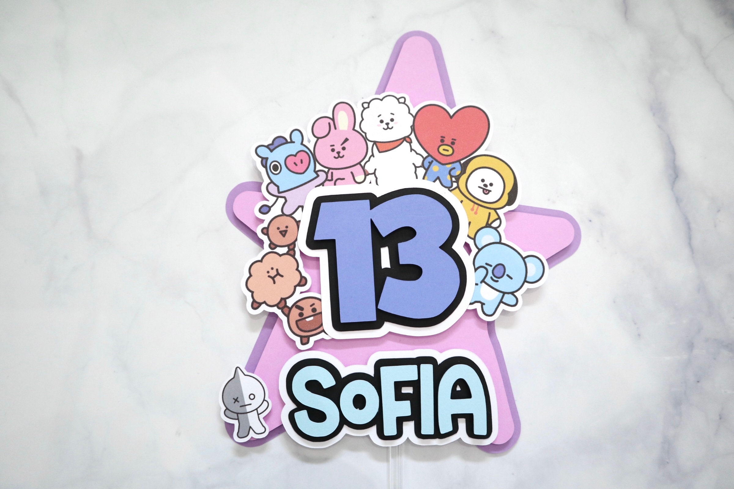 BT21 Inspired Cake Topper | Etsy Canada