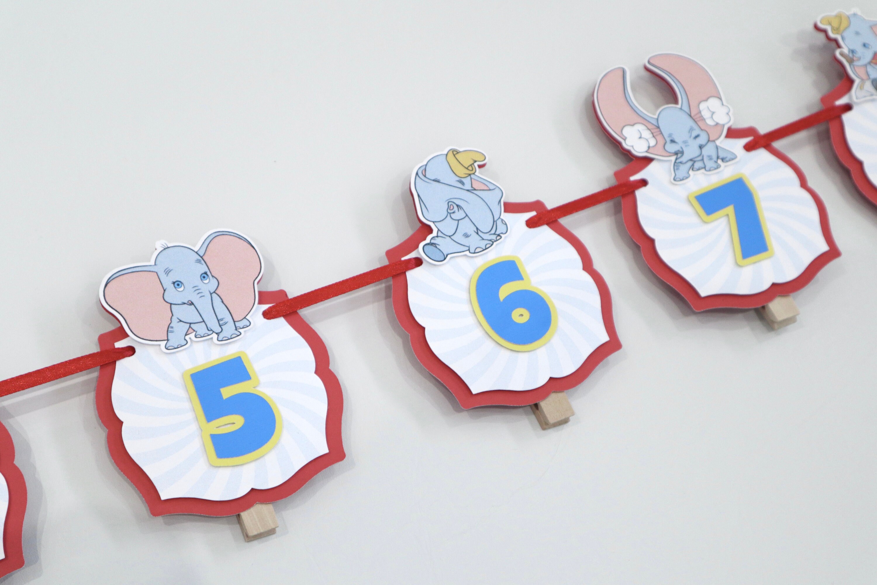 Dumbo Milestone Photo Banner Dumbo Cake Topper Door Sign - Etsy