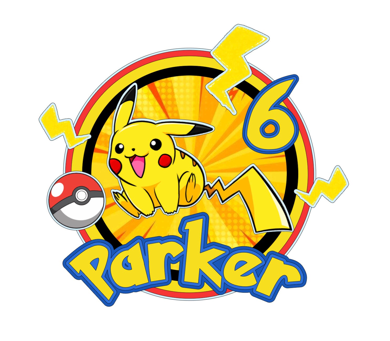 Pikachu Inspired Cake Topper - Etsy