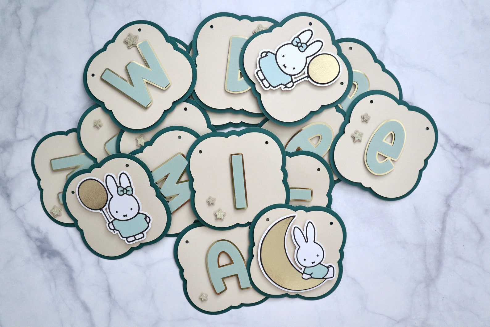 Miffy Inspired Birthday Banner Milestone Banner - Etsy