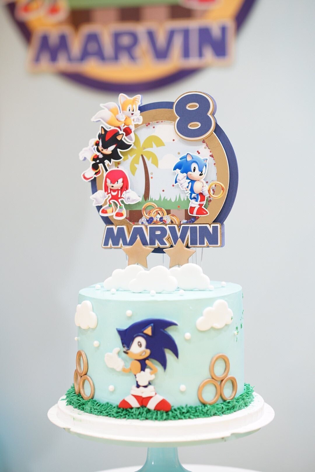 Sonic the Hedgehog Inspired Cake Topper - Etsy