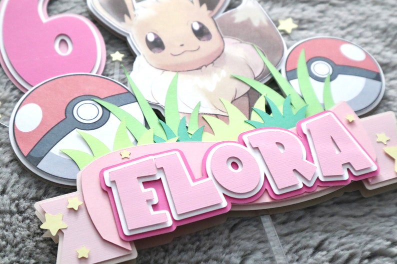 Eevee Inspired Cake Topper | Charizard Cake Topper - Etsy Canada