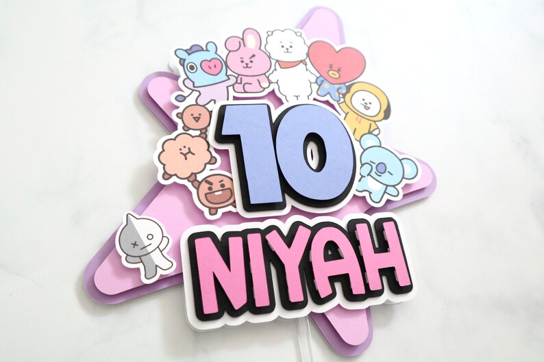 BT21 Inspired Cake Topper | Etsy Canada