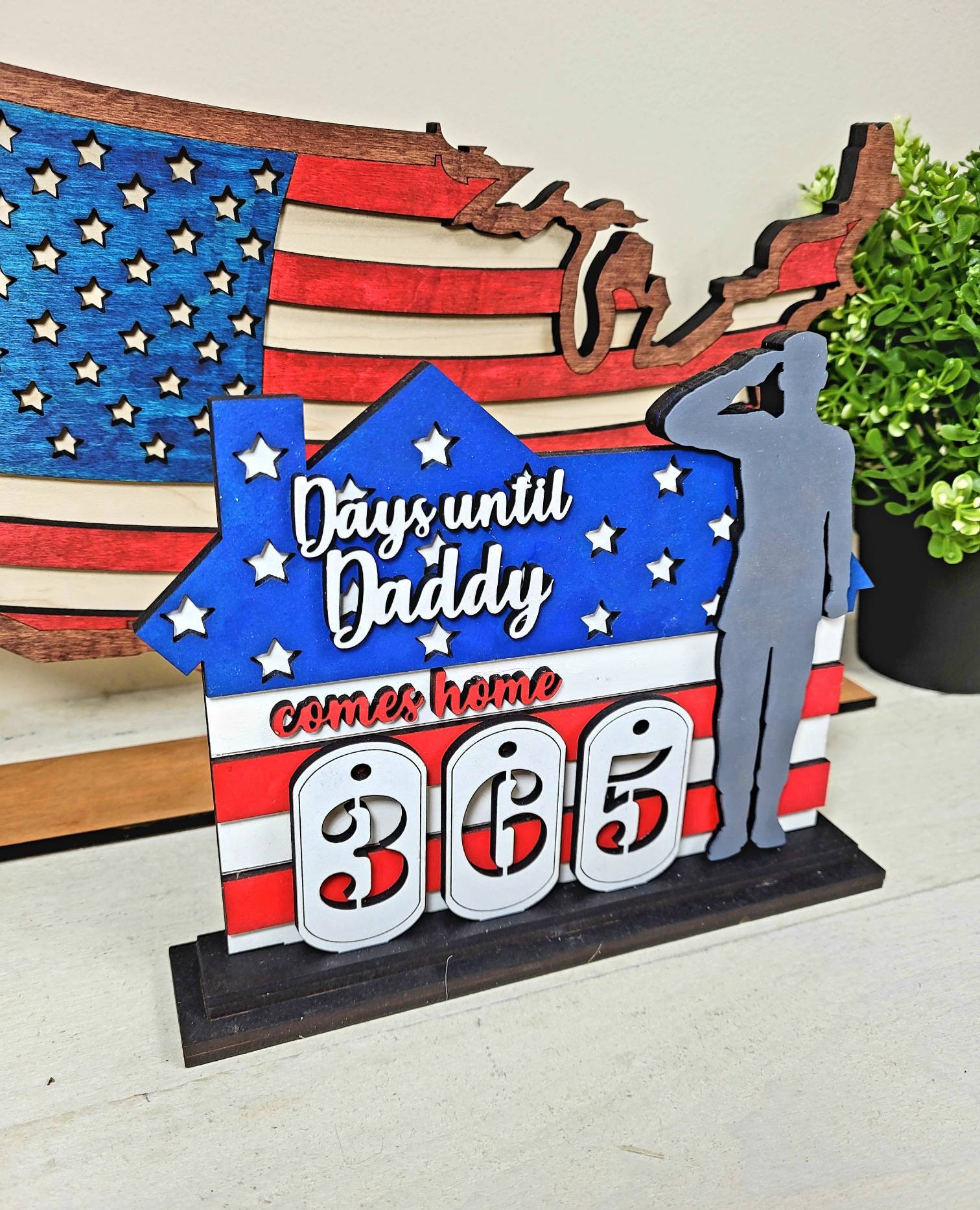 Military Deployment Countdown Calendar Sign Dog Tags - Etsy