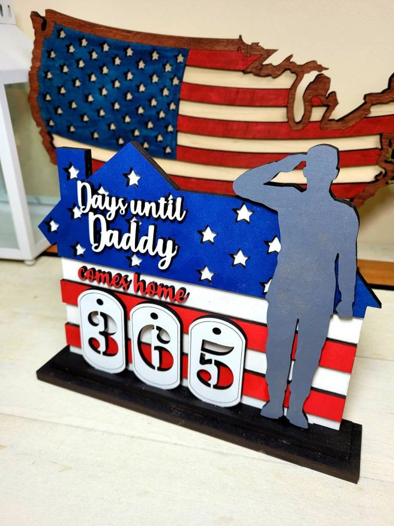 Military Deployment Countdown Calendar Sign Dog Tags - Etsy