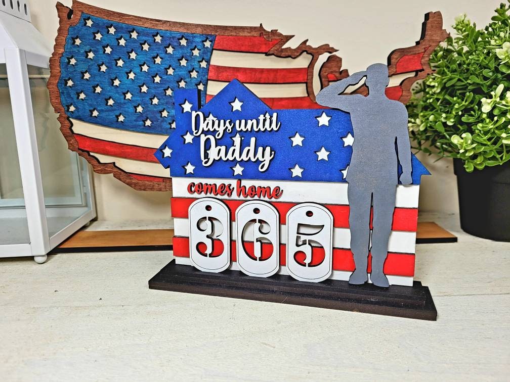 Military Deployment Countdown Calendar Sign Dog Tags - Etsy