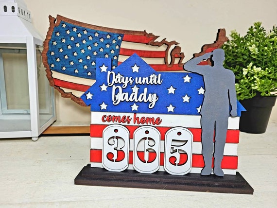 Military Deployment Countdown Calendar Sign Dog Tags - Etsy