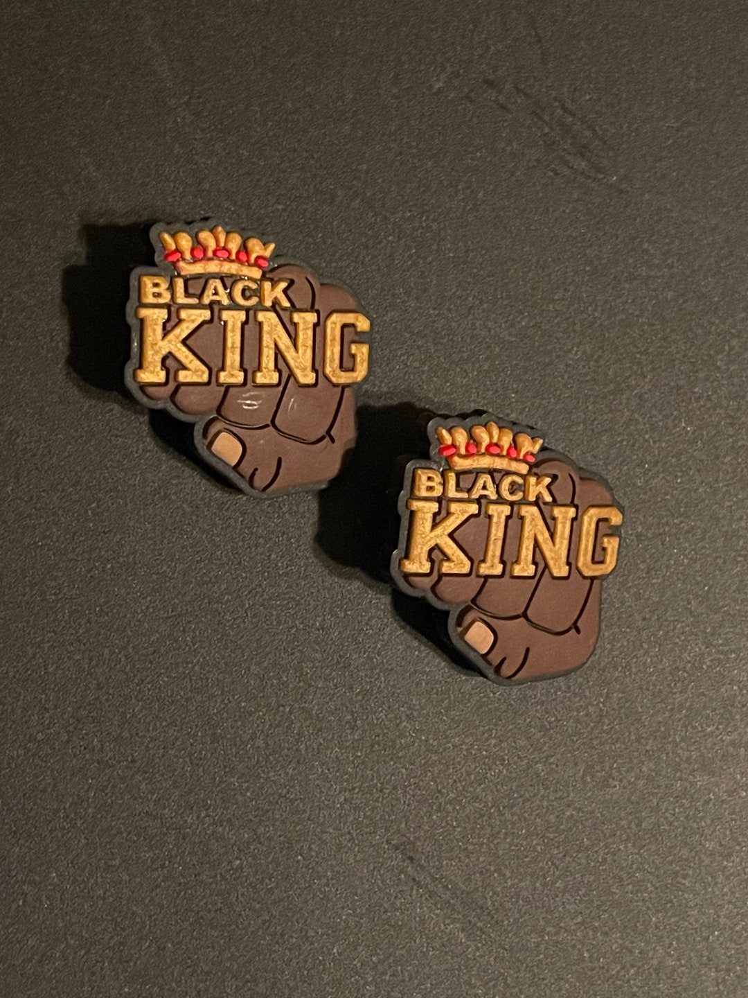 King Shoe Charms 2 Pc Set - Etsy