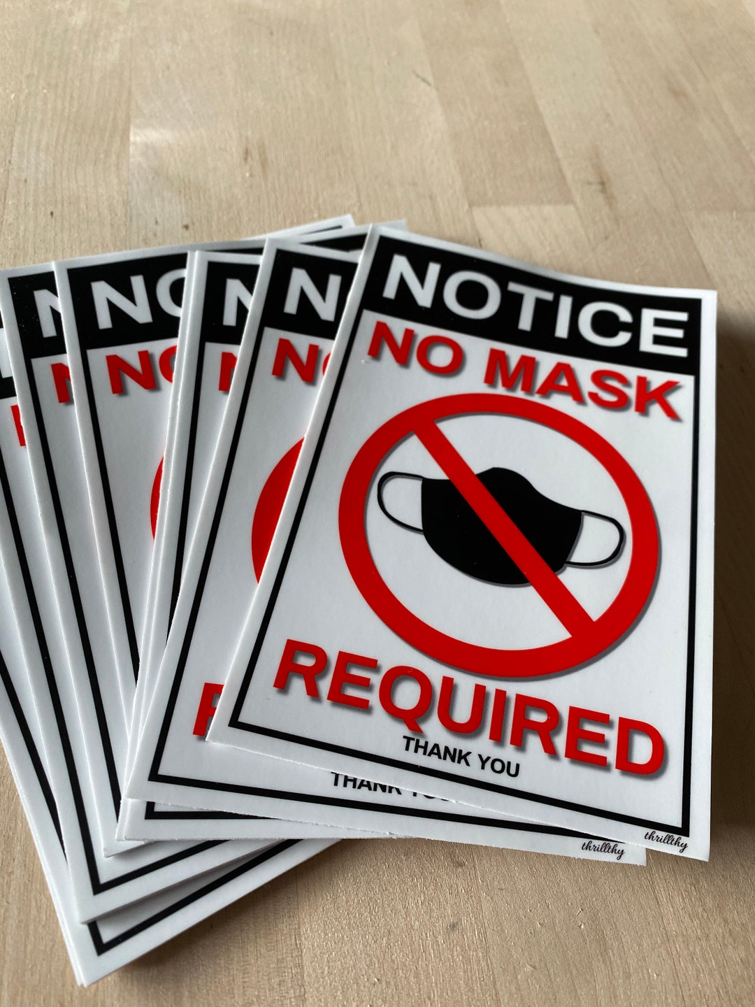 No Mask Required Sticker Decal Bumper Sticker Funny - Etsy