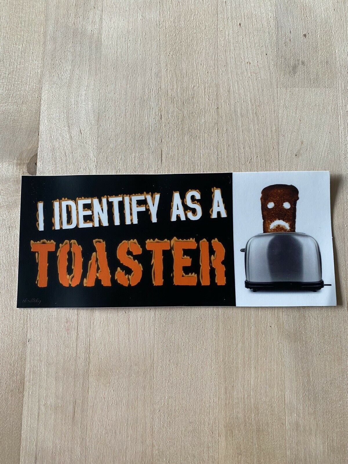 I Identify as A Toaster Bumper Sticker Decal With Flames for Scion Xb ...