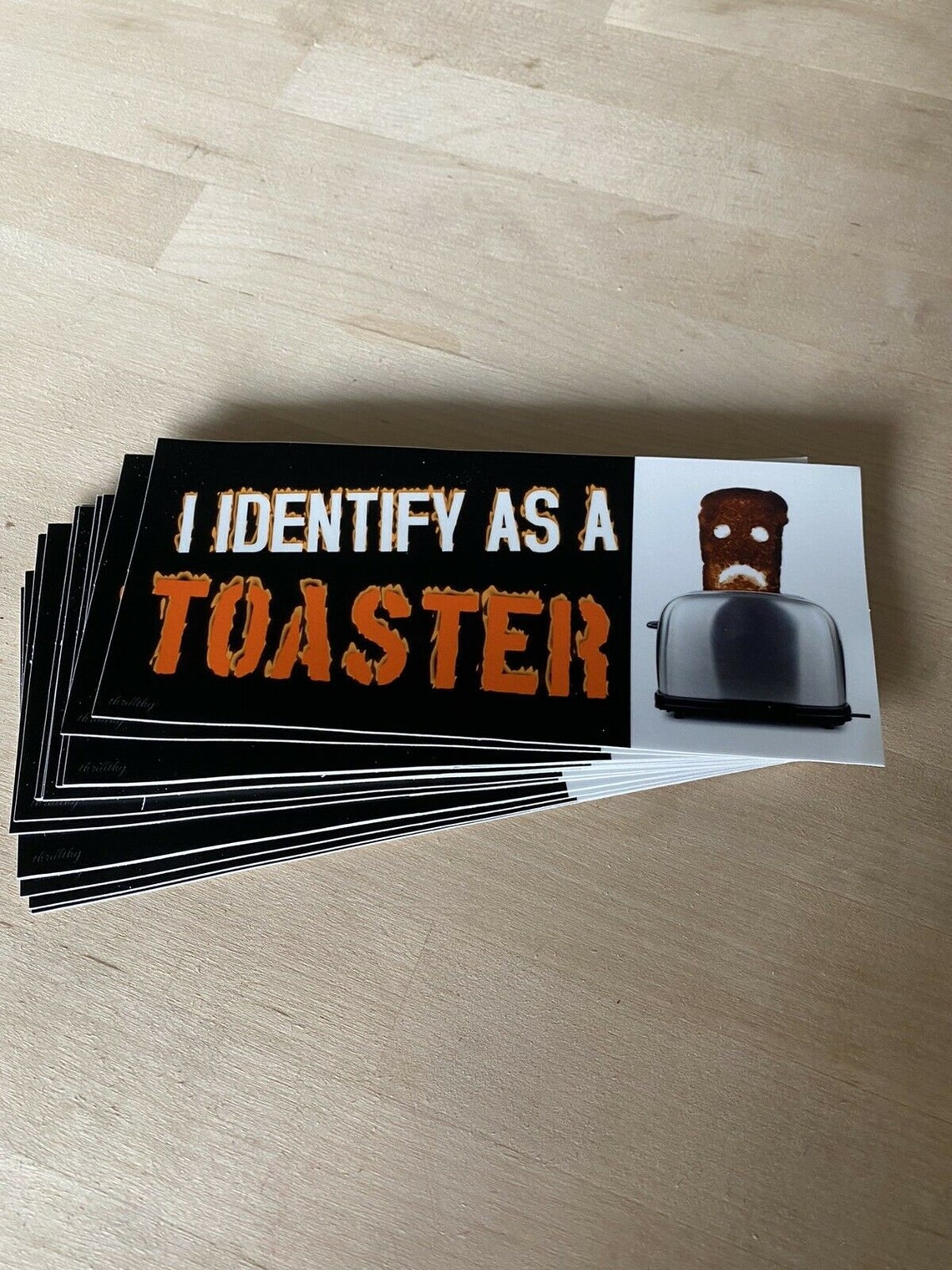 I Identify as A Toaster Bumper Sticker Decal With Flames for Scion Xb ...