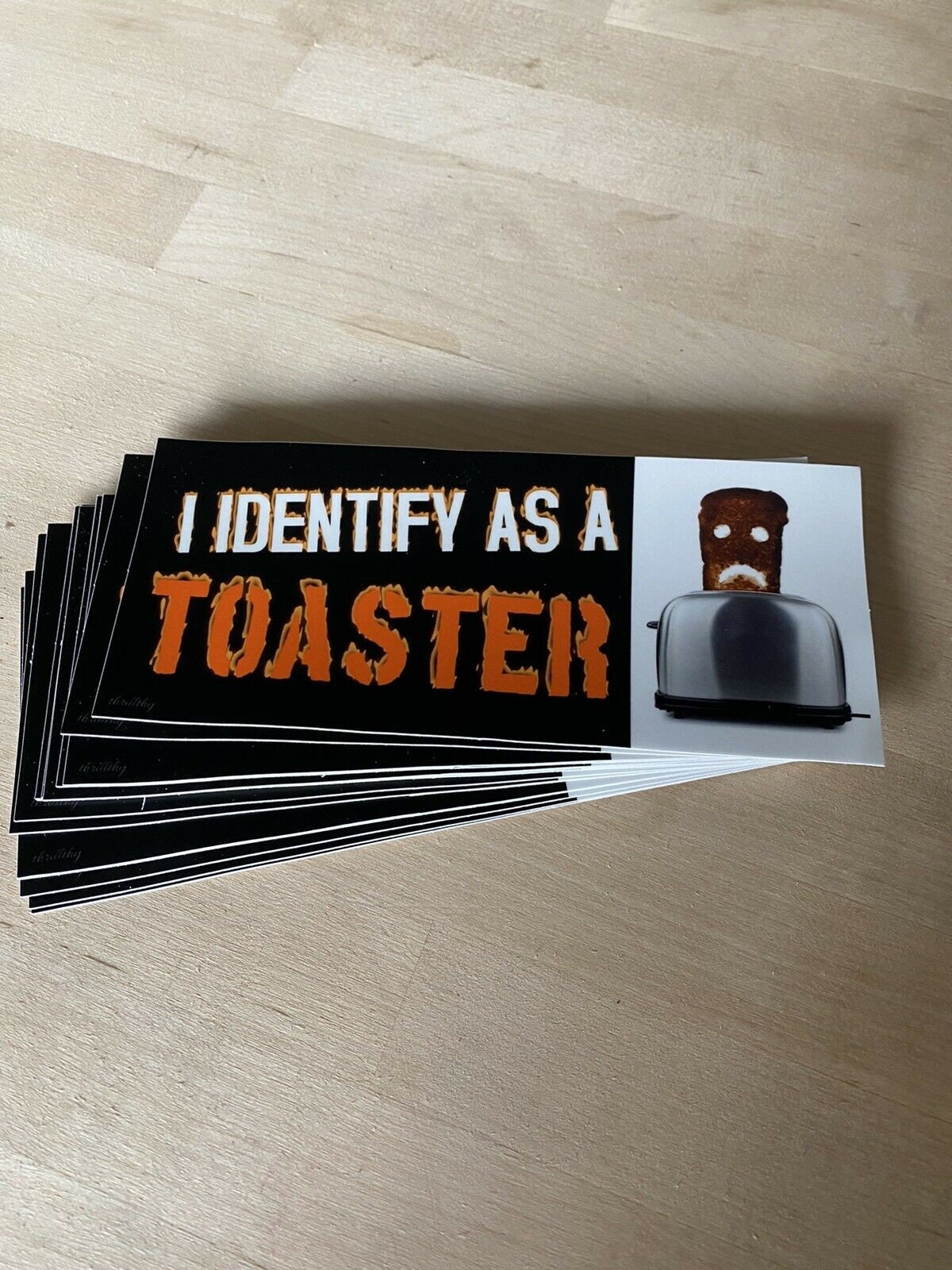 I Identify as A Toaster Bumper Sticker Decal With Flames for Scion Xb ...