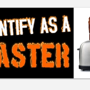 I Identify as A Toaster Bumper Sticker Decal With Flames for Scion Xb ...