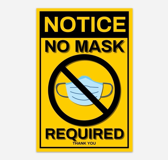 No Mask Required Sticker Decal Bumper Sticker Funny - Etsy