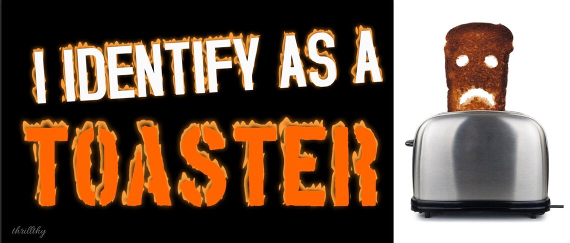 I Identify as A Toaster Bumper Sticker Decal With Flames for Scion Xb ...