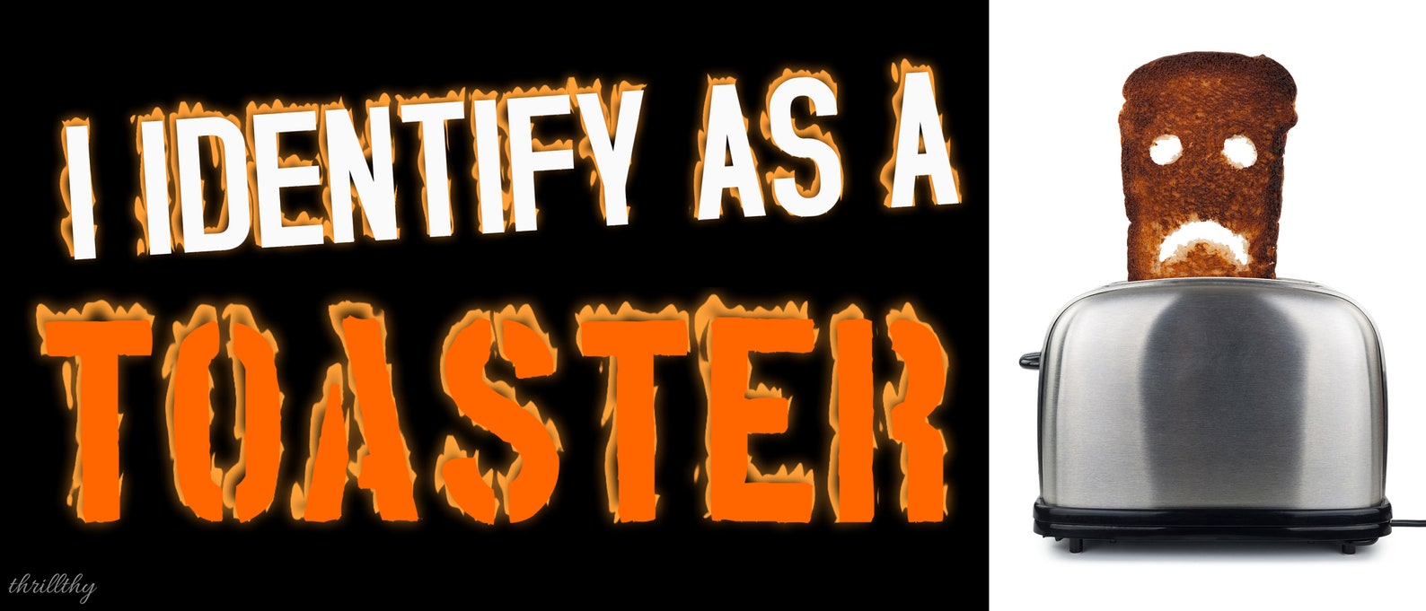 I Identify as A Toaster Bumper Sticker Decal With Flames for Scion Xb ...
