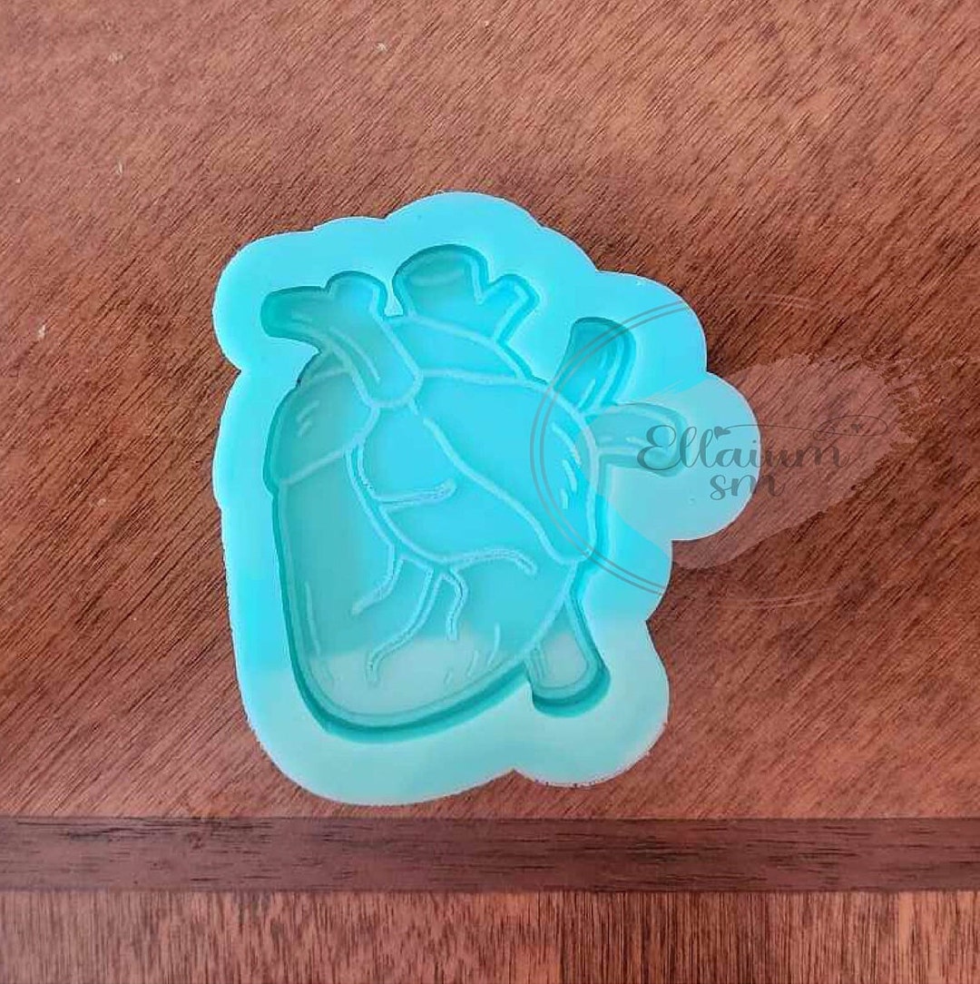 Anatomical Heart Bagde Reel 2 Badge Reel Mold Molds for Epoxy/resin ...